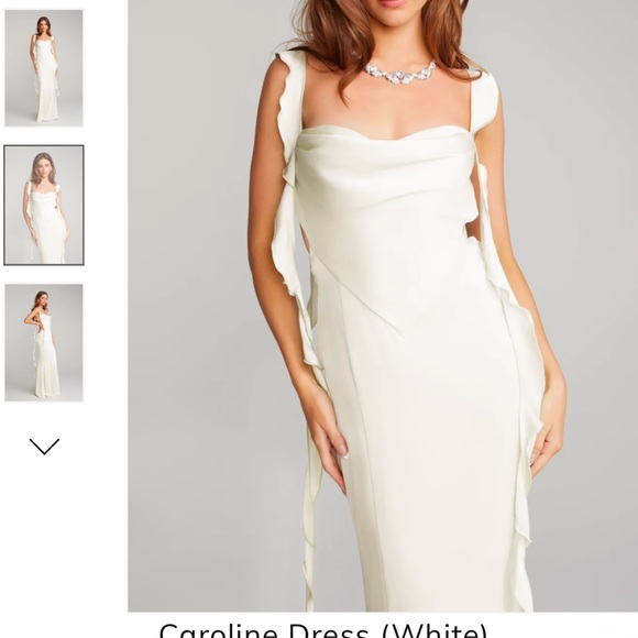 Nana Jacqueline | Dresses | White Strapless Dress With Ruffle Detail ...